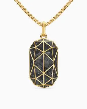 David Yurman Faceted Amulet - Forged Carbon