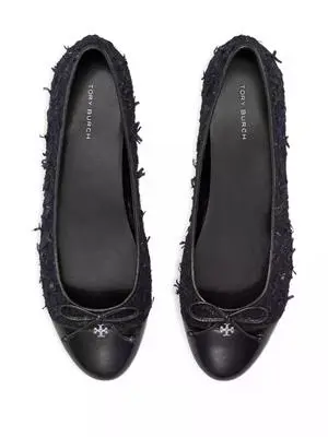 Tory Burch Tweed Cap-toe Ballet Flats