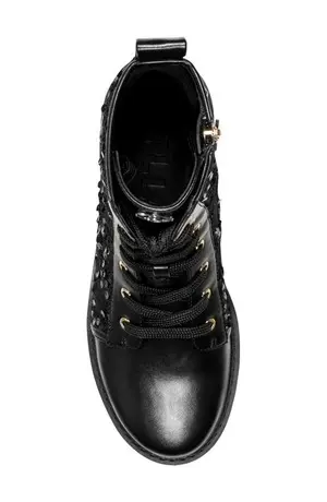 Karl Lagerfeld Paris Marlee Combat Boot - Black