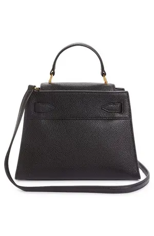 Veronica Beard Dash Leather Top Handle Bag - Black