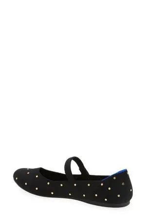 Rothy's The Square Mary Jane Flat - Studded Black