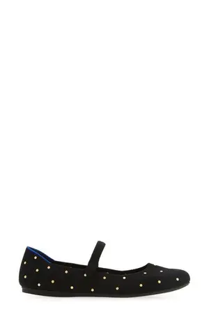 Rothy's The Square Mary Jane Flat - Studded Black