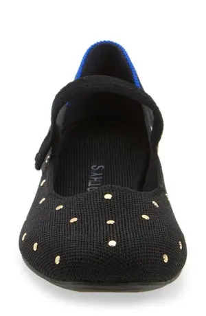 Rothy's The Square Mary Jane Flat - Studded Black