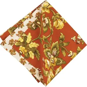 C&F HOME Estelle Reversible Floral Damask Napkin - Orange