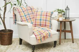 C&F HOME Fall Plaid Throws - Yellow