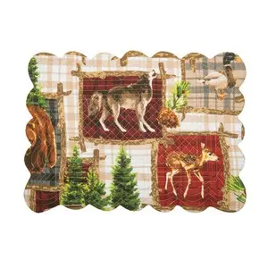 C&F HOME Bryson Retreat Woven Reversible Rustic Lodge Placemats Set Of 6