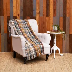 C&F HOME Aspen Plaid 100% Cotton Accent Throw Blanket 50" X 60