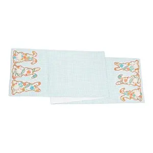 C&F HOME Blossom Bunny Trio Table Runner - Blue