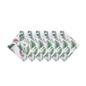 C&F HOME Marcy Blooms Cotton Cloth Napkins Set Of 6 - Green