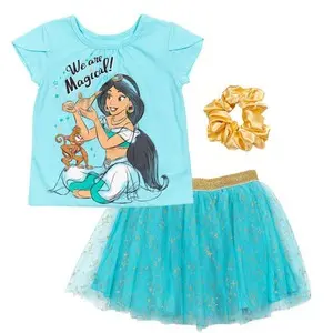 Disney Disney T-Shirt, Skirt, And Scrunchie Set Princess Jasmine Blue Blue