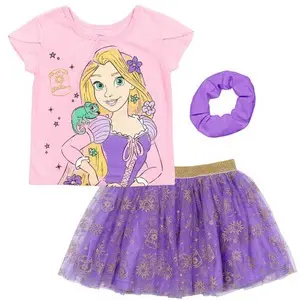 Disney Disney T-Shirt, Skirt, And Scrunchie Set Princess Tiana  Pink Pink