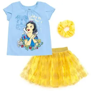 Disney Disney T-Shirt, Skirt, And Scrunchie Set Snow White Blue