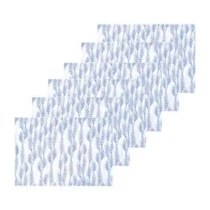 C&F HOME Harvest Wheat Placemats Set Of 6 14" X 20" - Blue