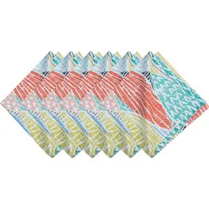 C&F HOME Surfside Sound Cotton Napkins Set Of 6nautical Beach - Blue
