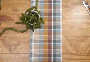 C&F HOME Aspen Plaid 100% Cotton Table Runner 13" X 72
