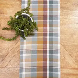C&F HOME Aspen Plaid 100% Cotton Table Runner 13" X 72