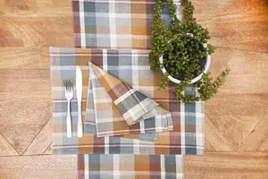 C&F HOME Aspen Plaid 100% Cotton Table Runner 13" X 72
