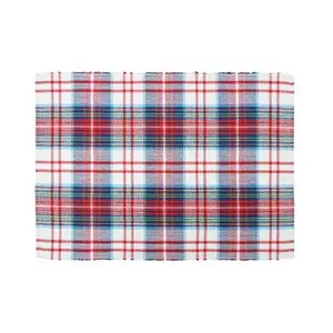 C&F HOME Morris Plaid Red And Woven Placemats Set Of 6 Rustic Lodge - Green