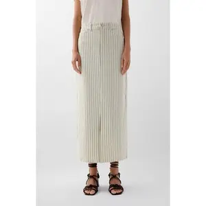 SCALPERS Striped Denim Skirt