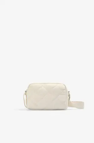 SCALPERS Quilted Nylon Crossbody Bag - Ecru
