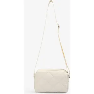 SCALPERS Quilted Nylon Crossbody Bag - Ecru