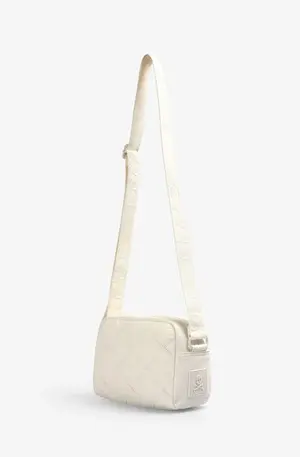 SCALPERS Quilted Nylon Crossbody Bag - Ecru