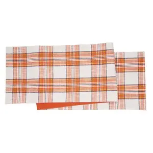 C&F HOME Gibson Plaid Table Runner 13" X 72 - Off-white