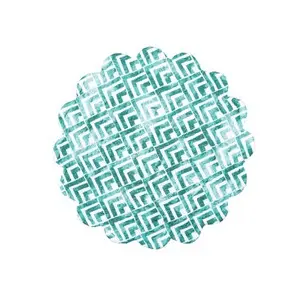 C&F HOME Jade Cotton Quilted Round Reversible Placemats Set Of 6