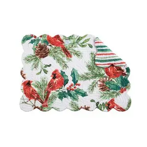 C&F HOME Delwyn Cardinal Placemats Set Of 6 13" X 19