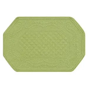 C&F HOME Solid Octagonal Vintage Design 100% Cotton Set Of 6 Placemats