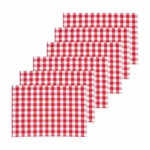 C&F HOME Ashford Placemats Set Of 6 - Red