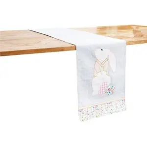 C&F HOME Bunny Rabbit Easter Eggs Table Runner 13" X 72