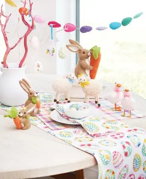 C&F HOME Easter Egg Charm & Plaid Table Runner 14" X 72