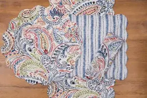 C&F HOME Payton Paisley Placemats Set Of 6 13" X 19