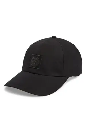 Stone Island Compass Logo Patch Baseball Cap - V0029 Black
