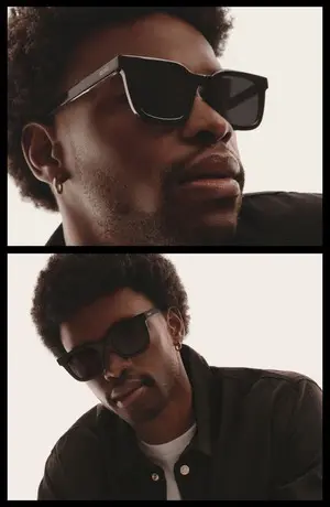 Quay Game Over 49mm Square Sunglasses - Black/smoke Polarized