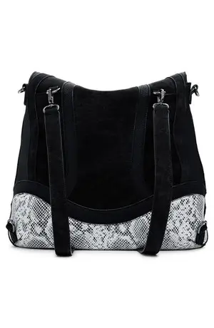 Desigual Medium Convertible Snakeskin Print Backpack