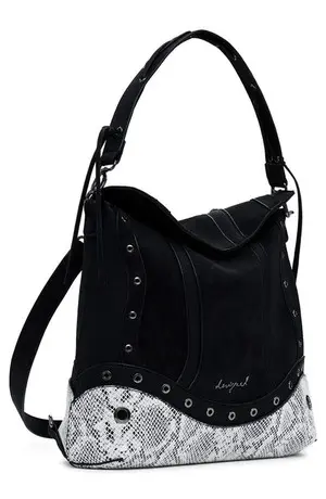 Desigual Medium Convertible Snakeskin Print Backpack