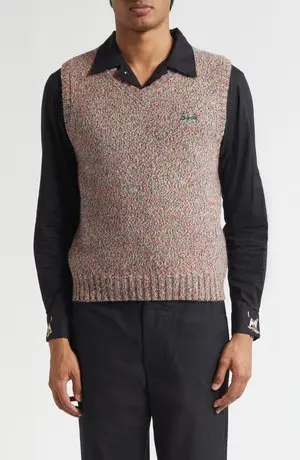 BODE Falls Sweater Vest - Red Multi