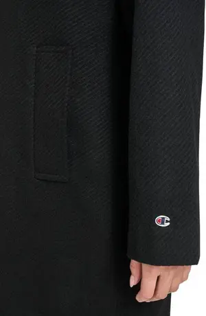 Champion Topcoat With Removable Hooded Bib - Black