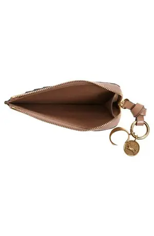 Chloé Small Alphabet Zip Leather Card Holder - Woodrose