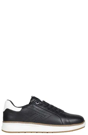 BILLY FOOTWEAR Pebbled Leather Side-zip Sneakers - Black Leather