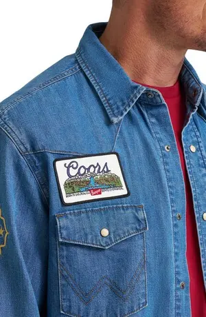 Wrangler Coors Patch Denim Shirt