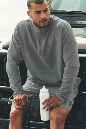 Alo Yoga ALO Double Take Long Sleeve 1/4 Zip Top Monument