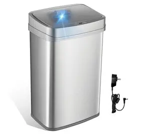 NINE STARS Ninestars 13-gal Uv Odor Neutralizing Motion Sensor Trashcan - One-color