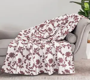 BERKSHIRE BLANKET Berkshire 60x70 Floral Vine Micro Chenille Plush Throw - One-color