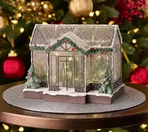 VALERIE PARR HILL As Is Illuminated Snow-dusted Conservatory W Trees Valerie - One-color