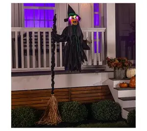 EVERGREEN Motion Activated Led Floating Witch W Ith Broom