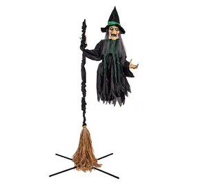EVERGREEN Motion Activated Led Floating Witch W Ith Broom