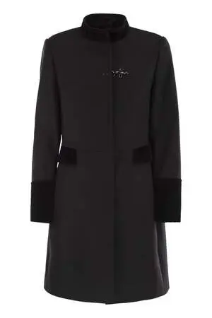 FAY Wool Cloth Coat - Black